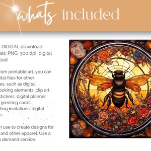 Bumble Bee "stained Glass" Digital Paper for Creative Design ...