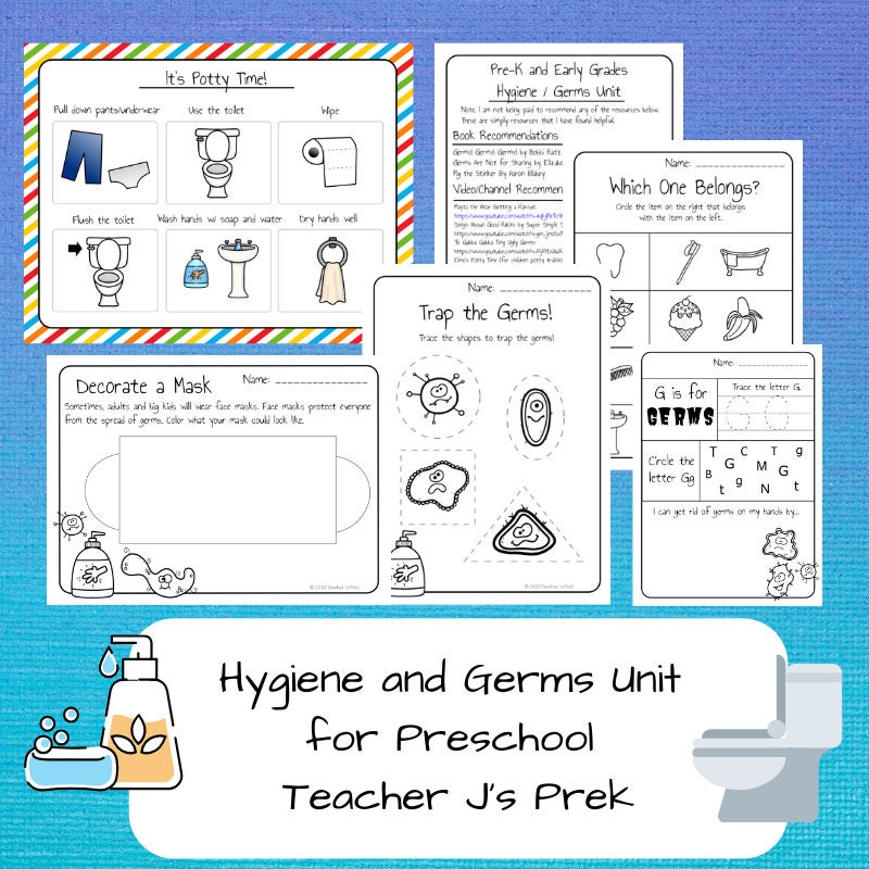 Hygiene and Germs Themed Unit for Preschool - Homeschool - Distance ...