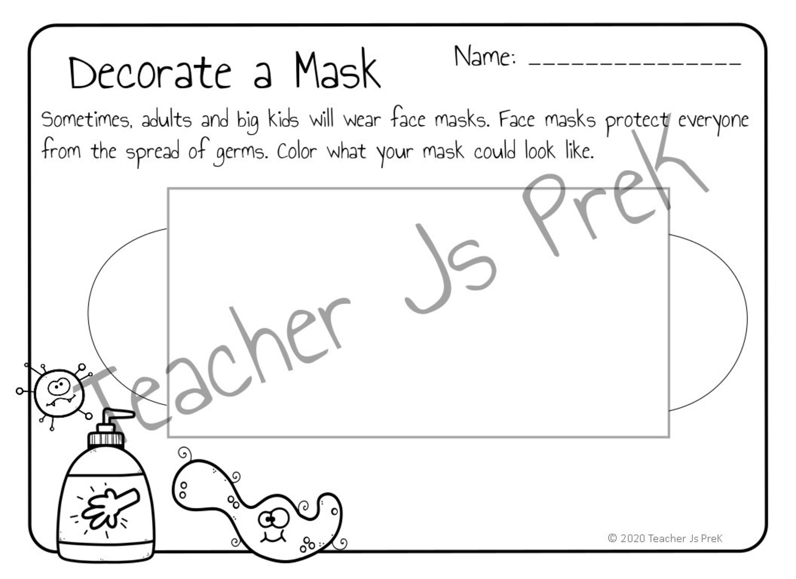 Hygiene and Germs Themed Unit for Preschool - Homeschool - Distance ...