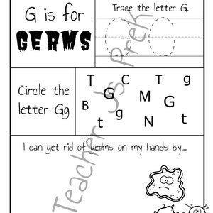 Hygiene and Germs Themed Unit for Preschool - Homeschool - Distance ...