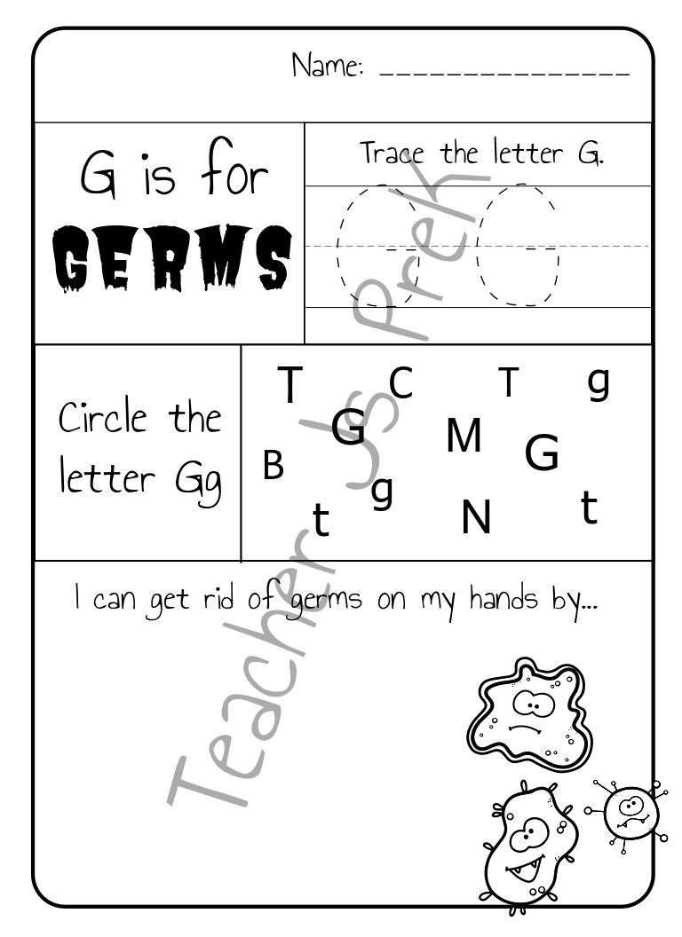 Hygiene and Germs Themed Unit for Preschool - Homeschool - Distance ...