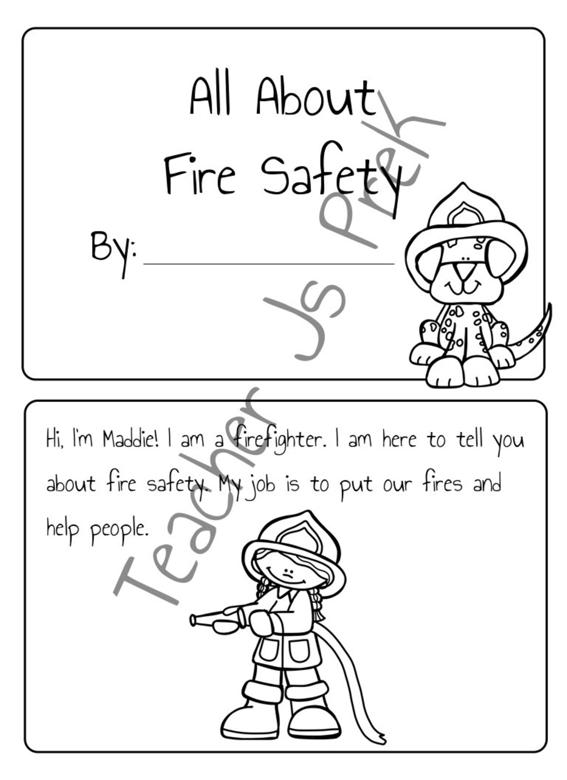 Fire Safety Themed Unit for Preschool - Homeschool - Distance Learning ...