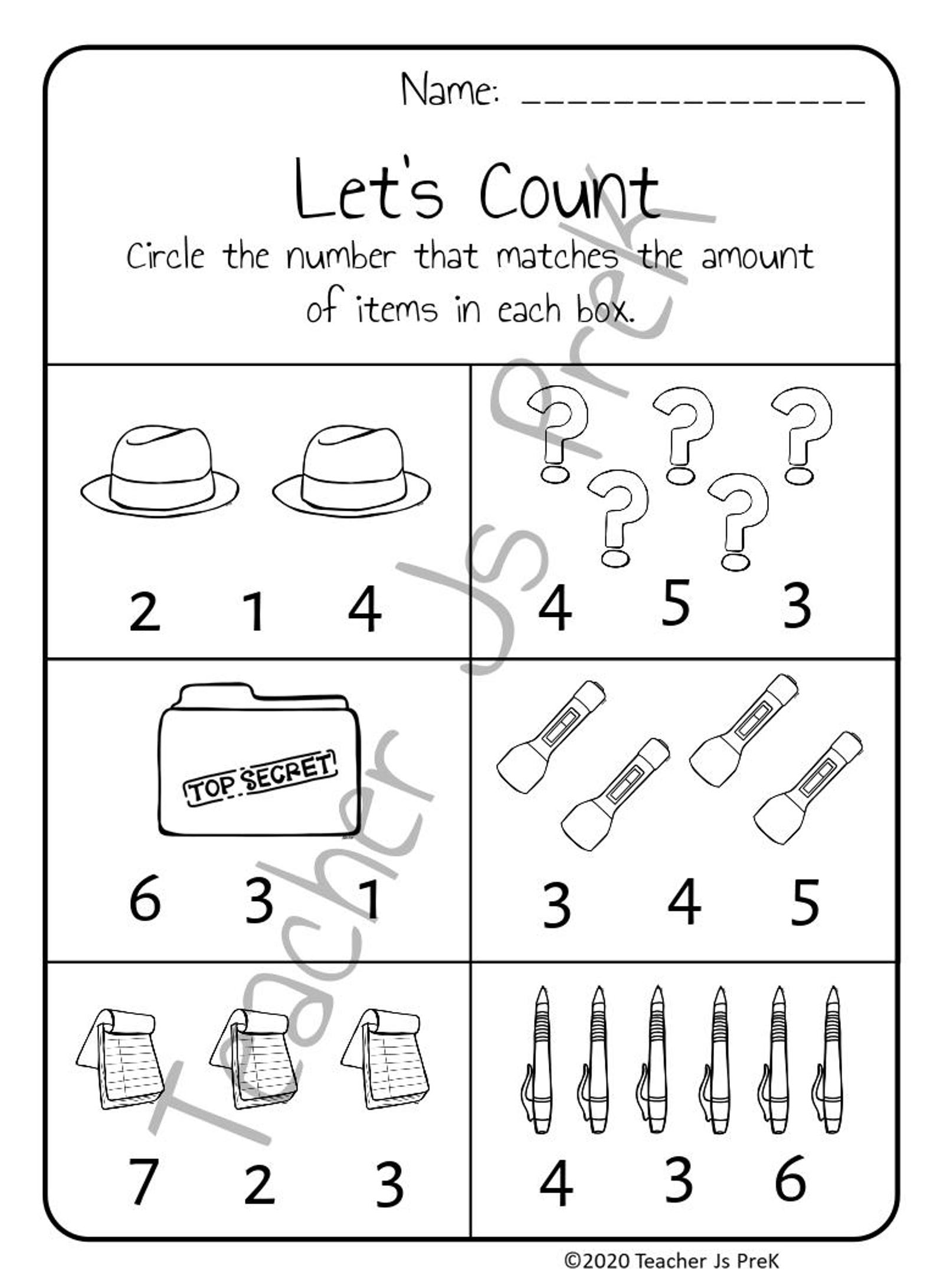 Detective Theme Printables Preschool Homeschool Early Grades - Etsy