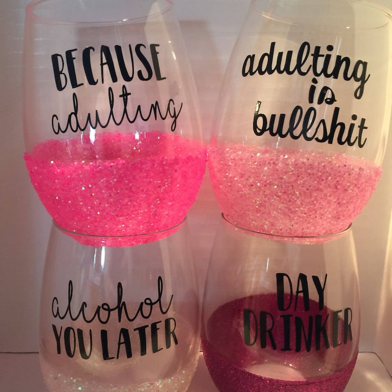 Funny Wine Glasses Etsy