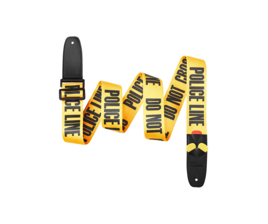 Amumu Police Line Guitar Strap Yellow Polyester Cotton - Etsy