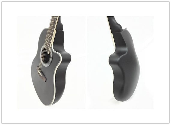 Matte Black Acoustic Guitar