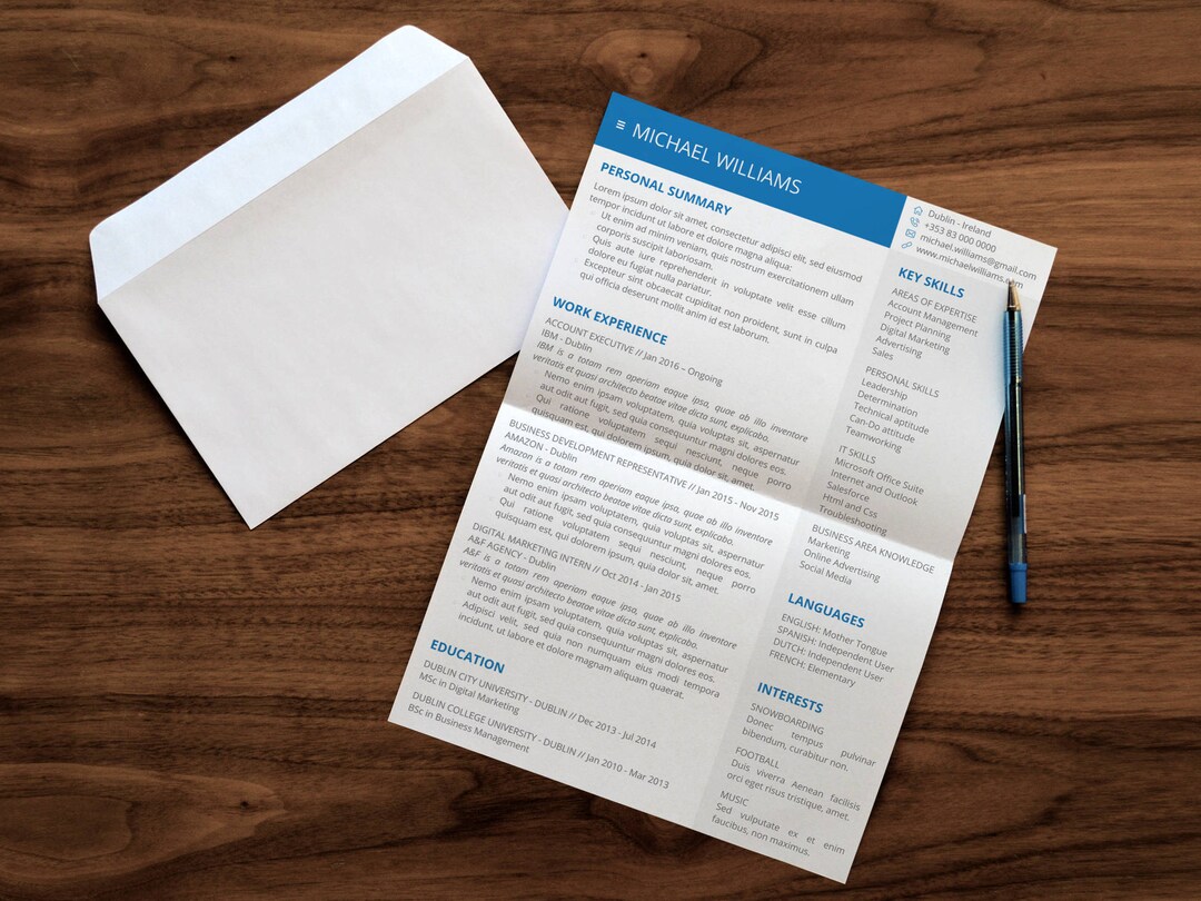Modern Resume and Cover Letter Templates | Available in Microsoft ...