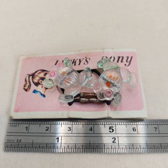 2x Vintage Plastic Hair Bobbles Frog Hair Elastics, V… - Gem