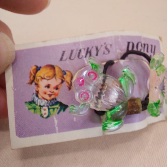 2x Vintage Plastic Hair Bobbles Frog Hair Elastics, V… - Gem