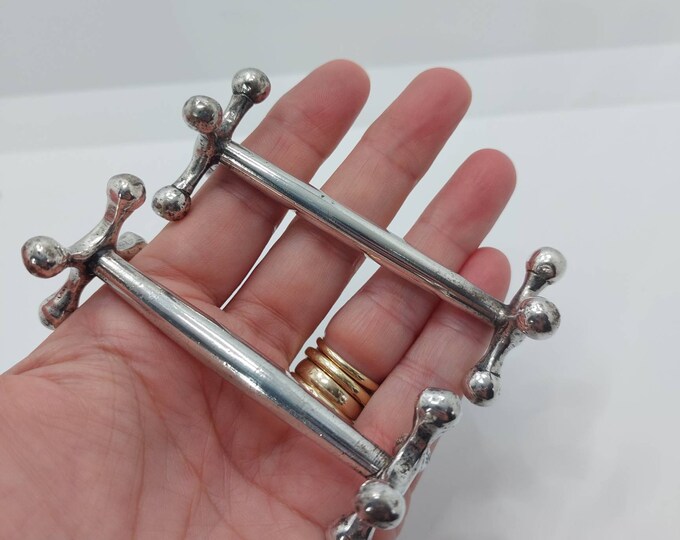 Vintage Crystal Knife Rest, Faceted Crystal Knife Rest, 5" Faceted ...