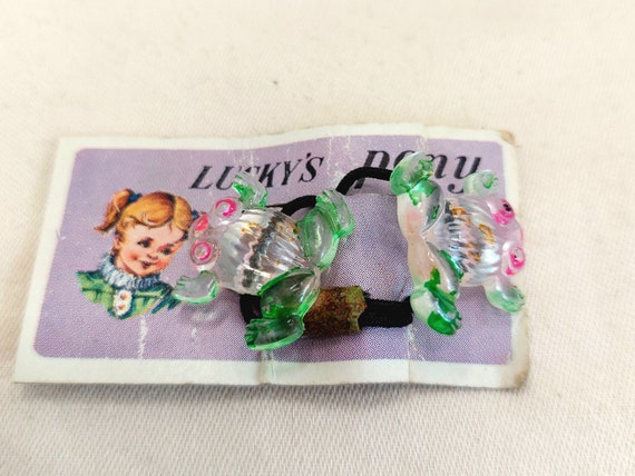 2x Vintage Plastic Hair Bobbles Frog Hair Elastics, V… - Gem