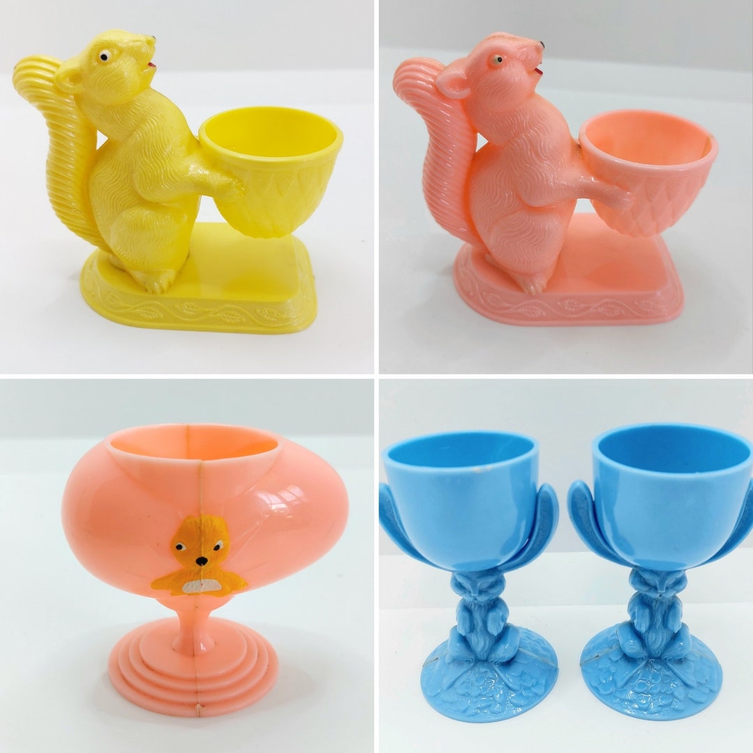 Fab Vintage Plastic Egg Cups Novelty Egg Cups Easter Egg - Etsy
