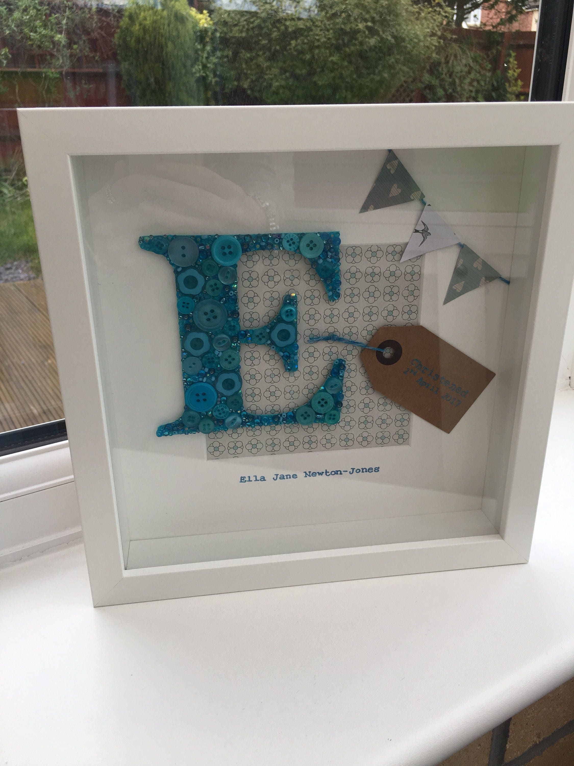 Personalise Letter Name Frame Perfect for Christenings or - Etsy.de