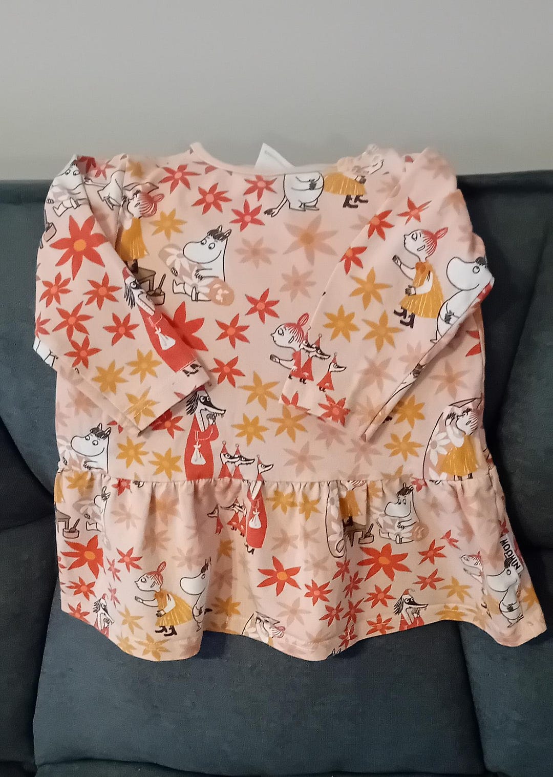 Vintage Moomin Child Dress/80 Cm Age 1 Year Vintage Cotton Jersey Dress ...