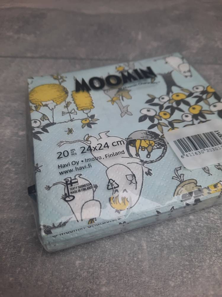 Moomin Paper Napkins. for Dining, Decoupaging. Set of 20 Napkins ...