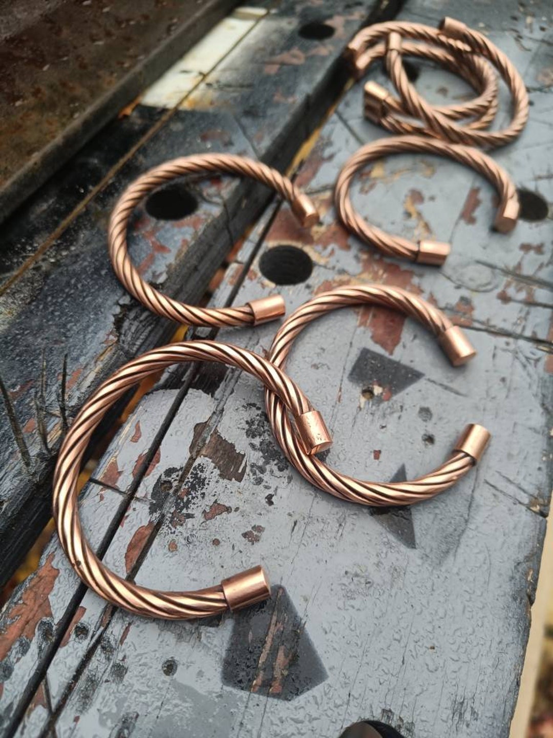 EDC Copper Power Cable Torque Cuff - Etsy