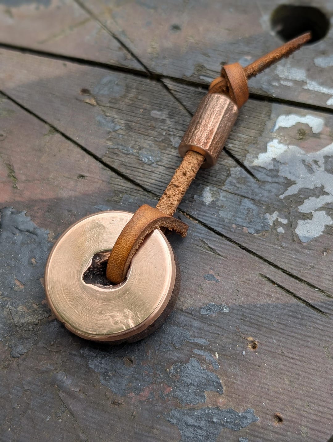 Brand New Edc Challenge Coin. Raw Forged Air Bubble Sunset Bronze Totem ...