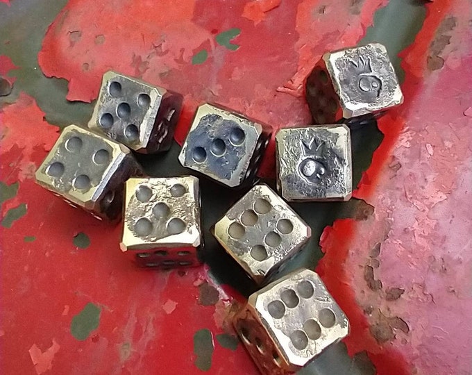 A Pair of Forged Brass Dice. Hand Forged by Simply Orn8. | Etsy