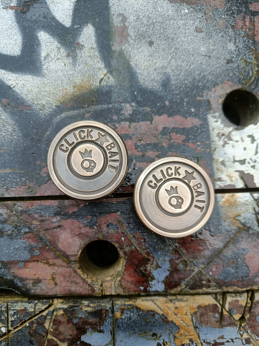Brass Edc Challenge Coin. Clickbait - Etsy