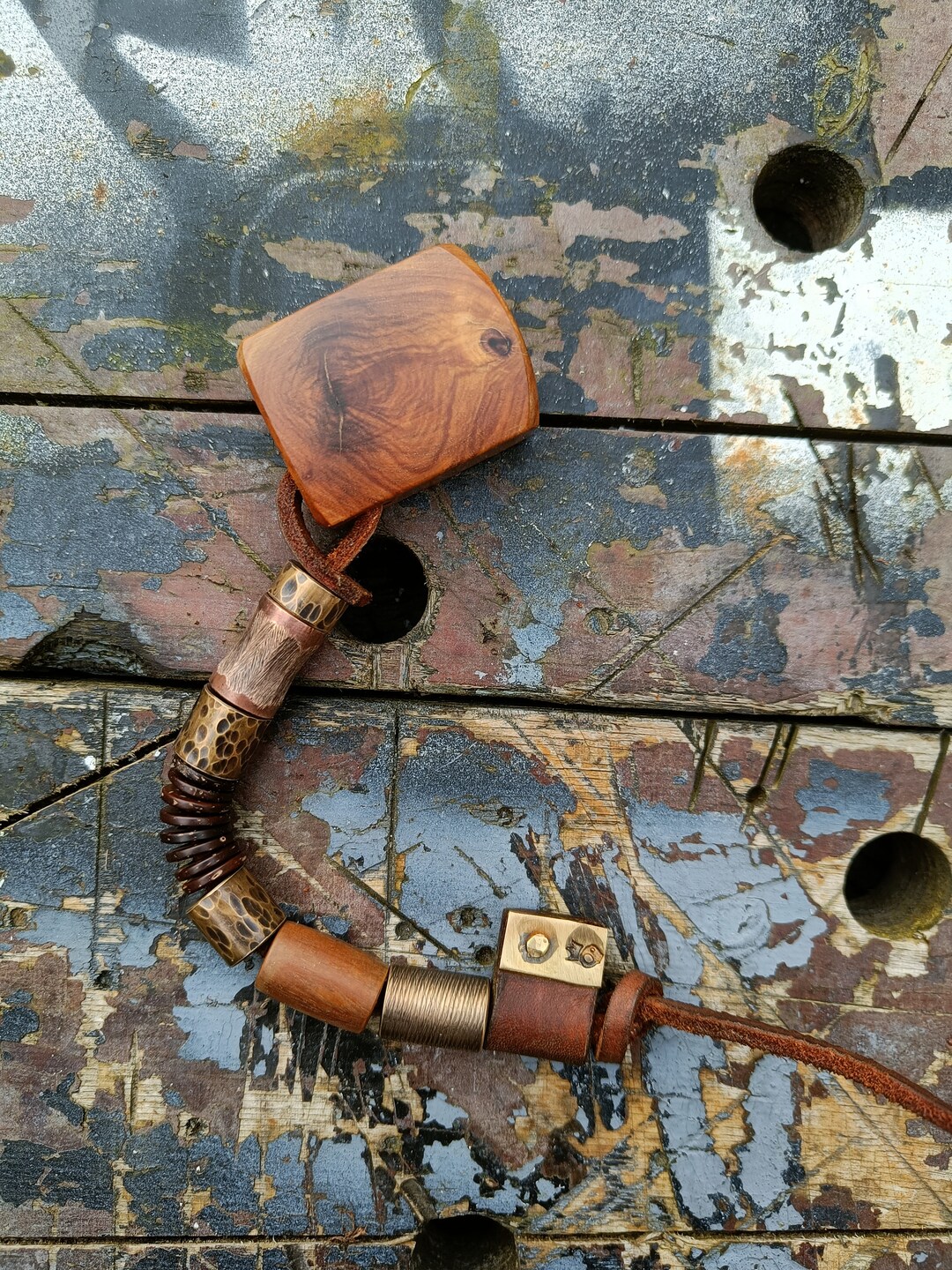 Full Size EDC Totem. Genuine Lignum Vitae and Mixed Materials - Etsy