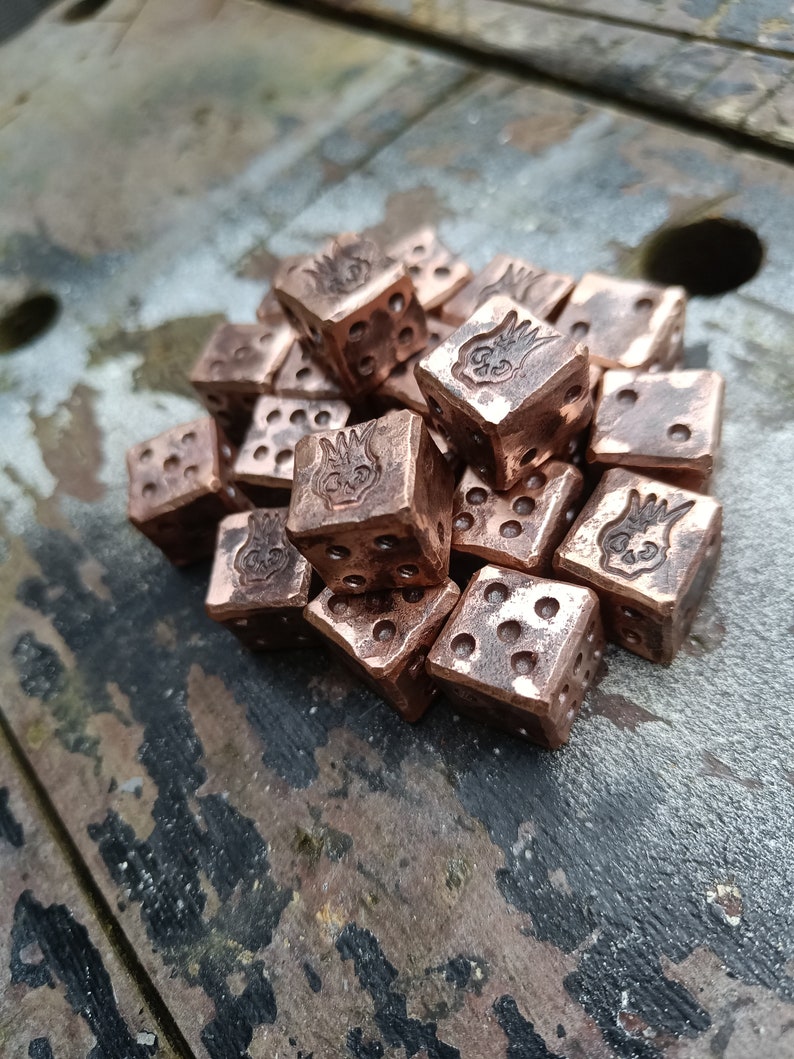 A Pair of Forged Never Alone Copper Dice. Hand Forged by Simply Orn8 - Etsy