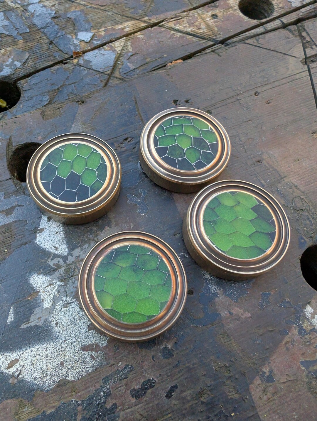 Every Day Carry Pocket Portal in Brass and Green Resin - Etsy