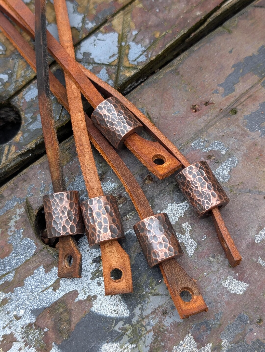 Every Day Carry Barrel Bead. Hammered Reclaimed 'crane' Copper - Etsy