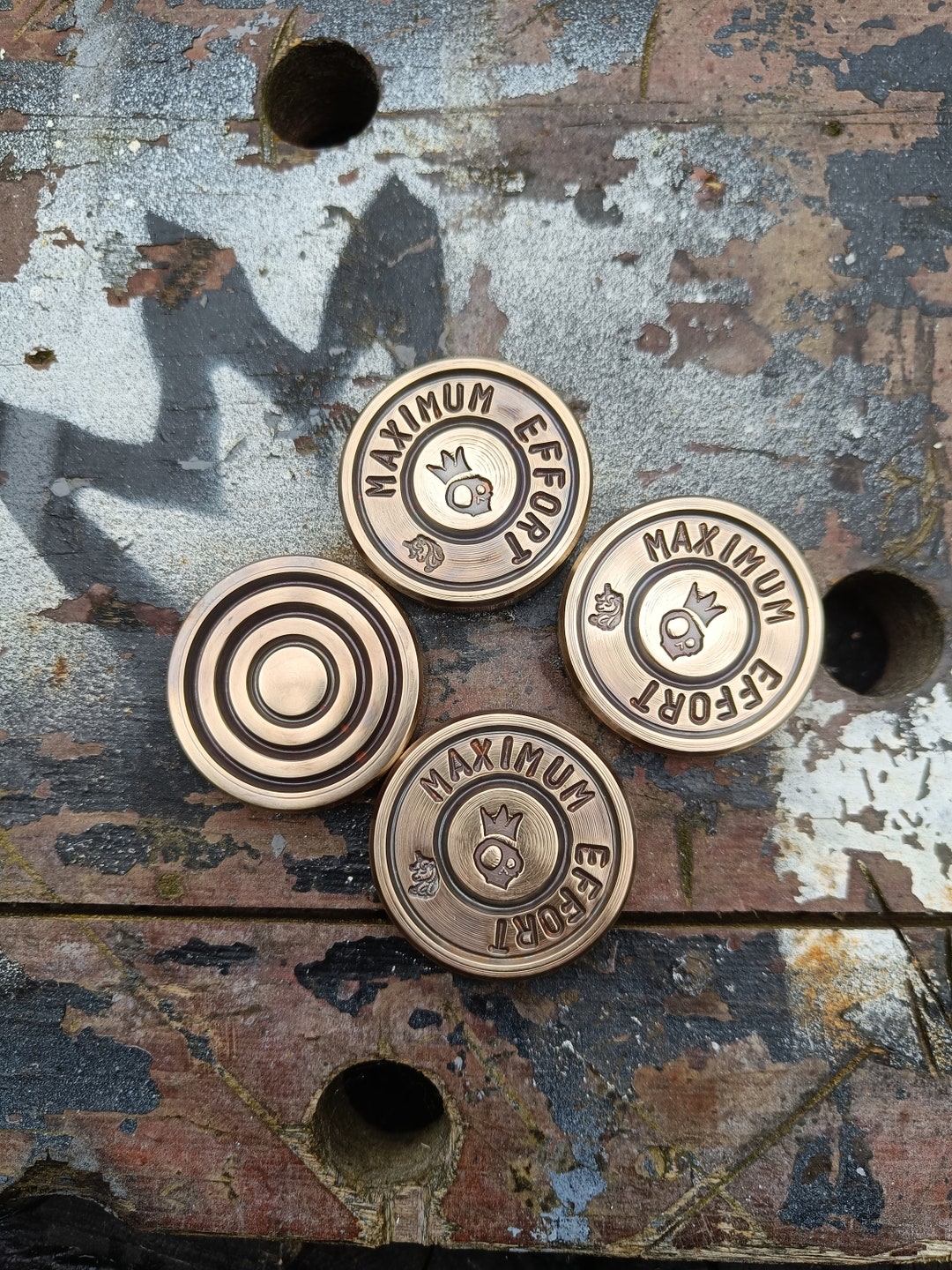 Brass Edc Challenge Coin. Maximum Effort - Etsy