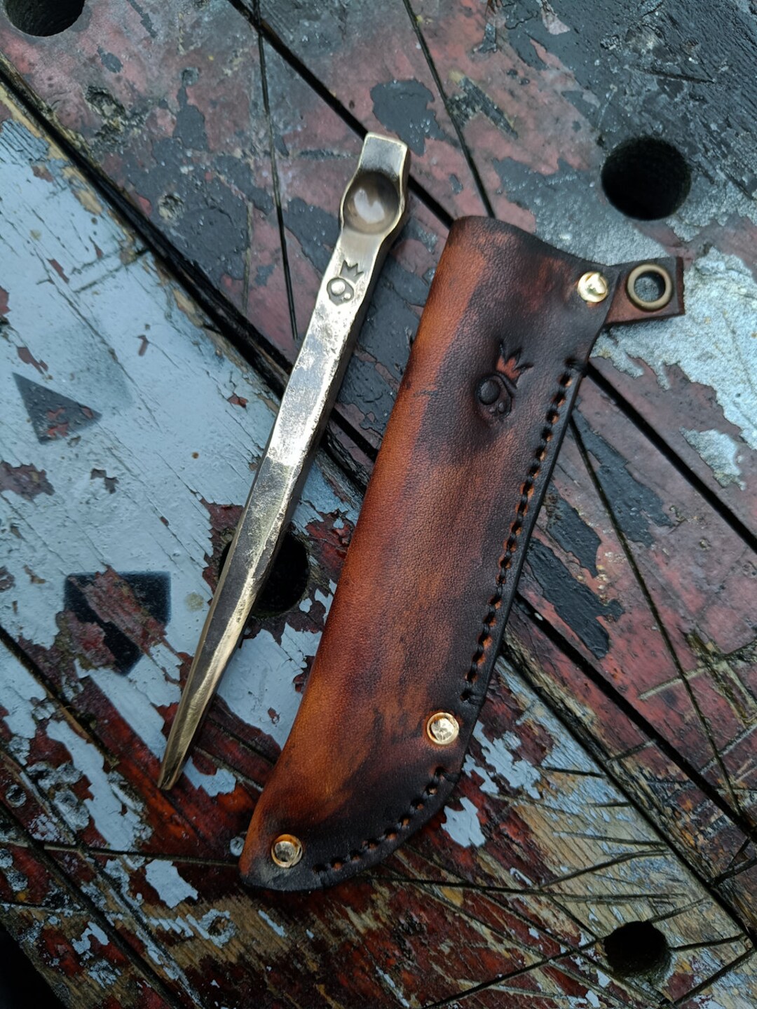 Edc/workshop Forged Brass Marlin Spike. Pointy Thing - Etsy