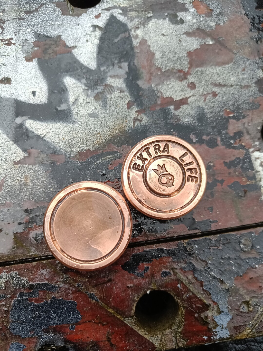 Copper Edc Challenge Coin. Extra Life - Etsy