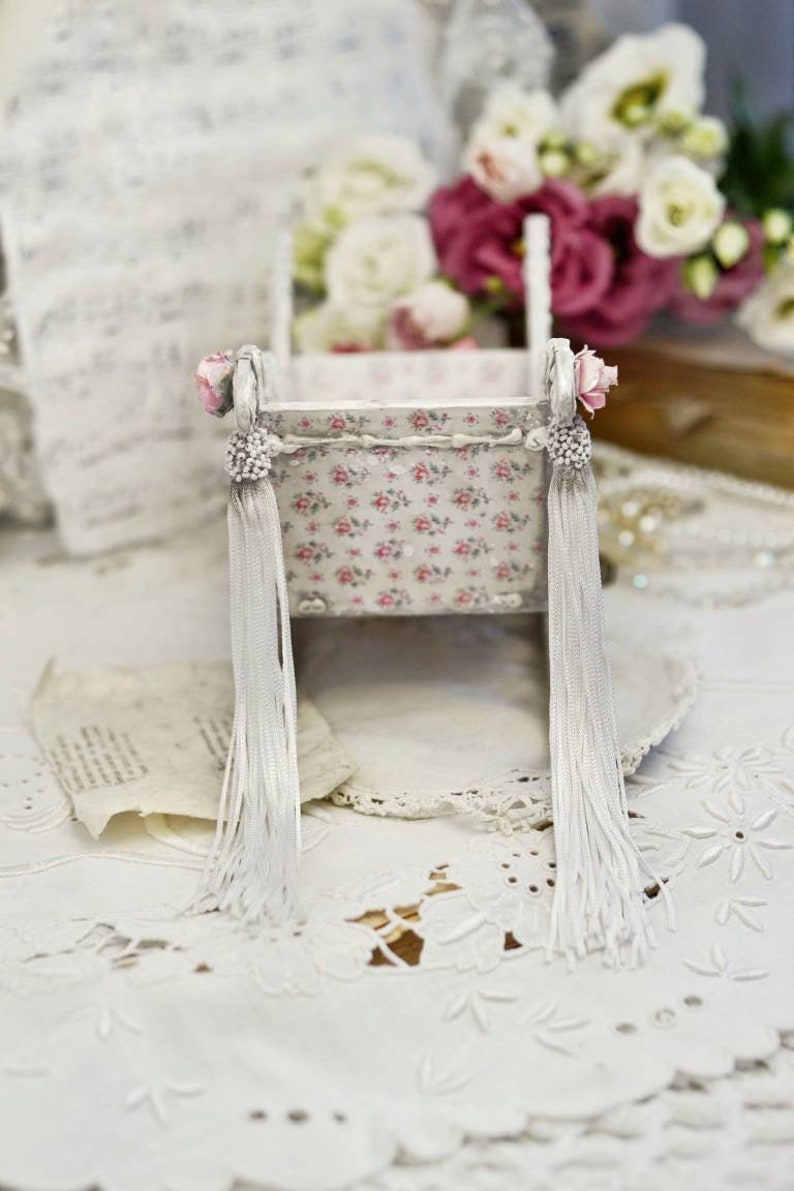 Shabby chic box with rosesshabby sled antique romantic | Etsy