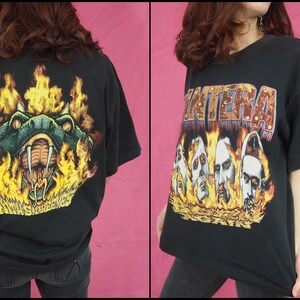 PANTERA Vintage Band Tee Born Again Music T-shirt Worn Torn Distressed ...