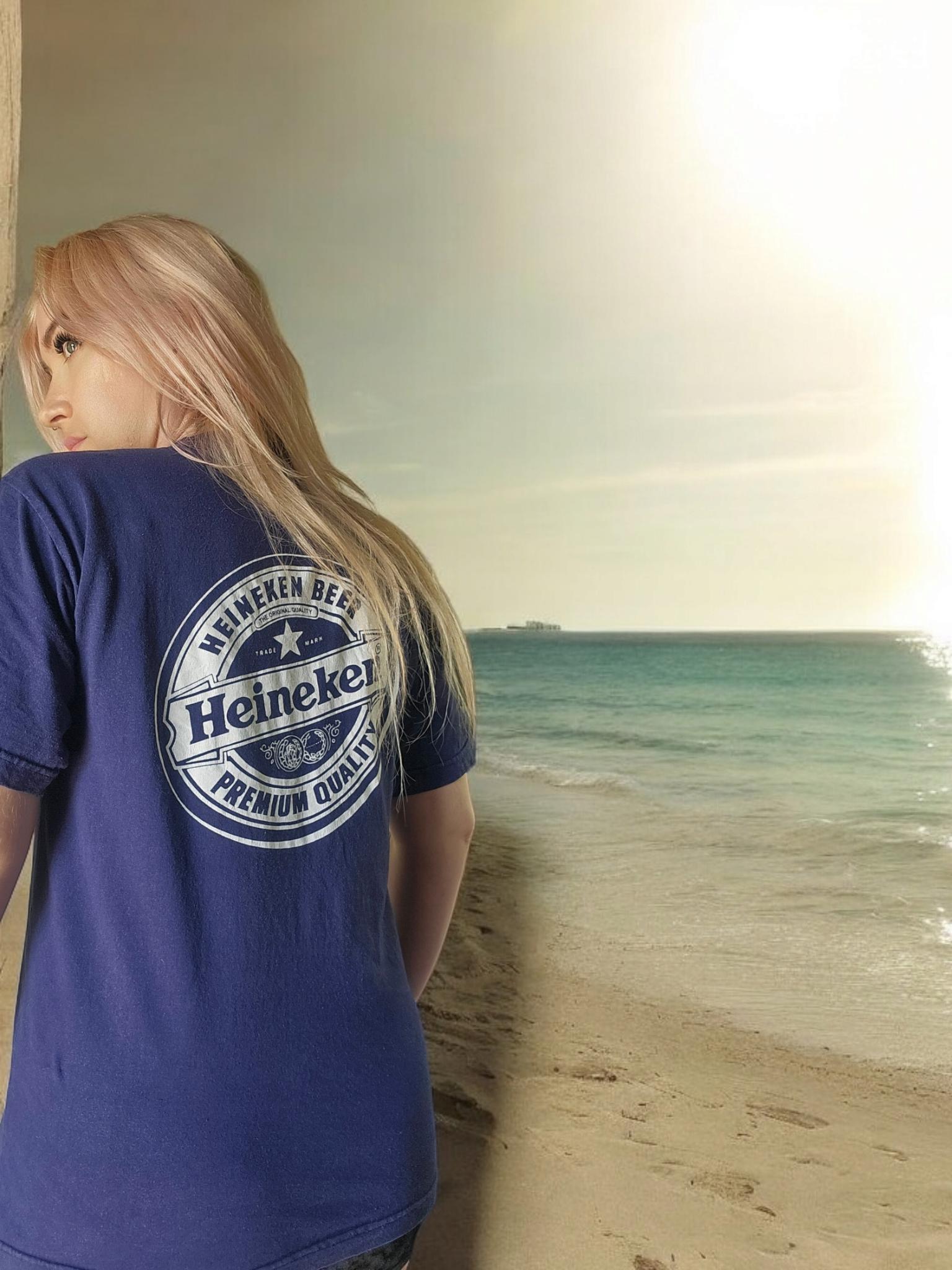 HEINEKEN BEER T-shirt 90's Double Sided Print Worn in Y2k Merchandise ...