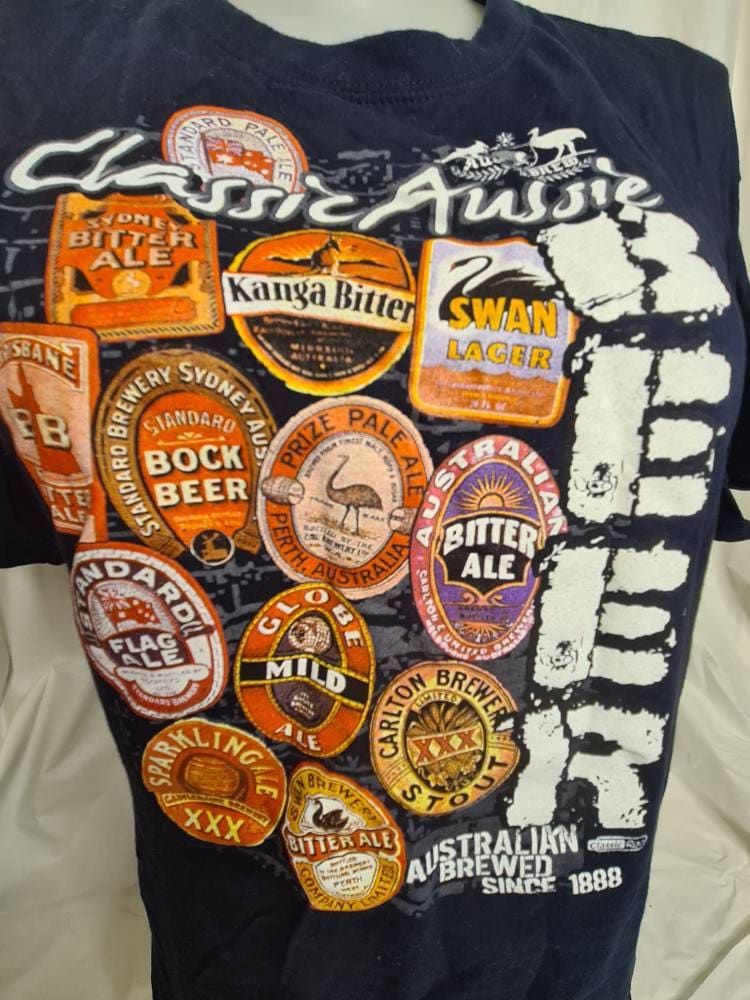 AUSSIE BEERS T-shirt 90's Australian Worn in Y2k Merchandise Retro ...