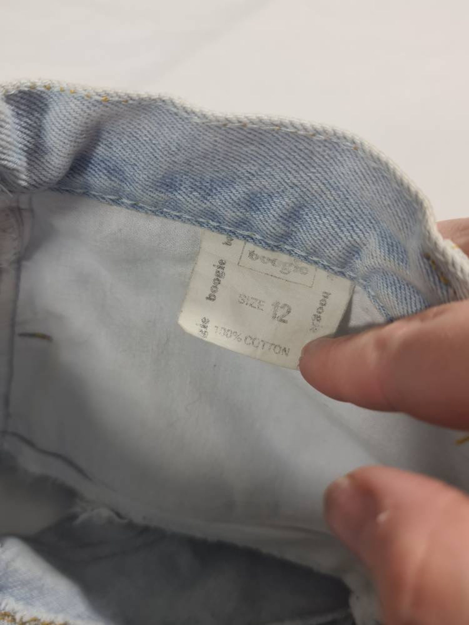 BOOGIE Shorts High Waisted Hot Pants Ripped Denim Vintage Ripped Denim ...