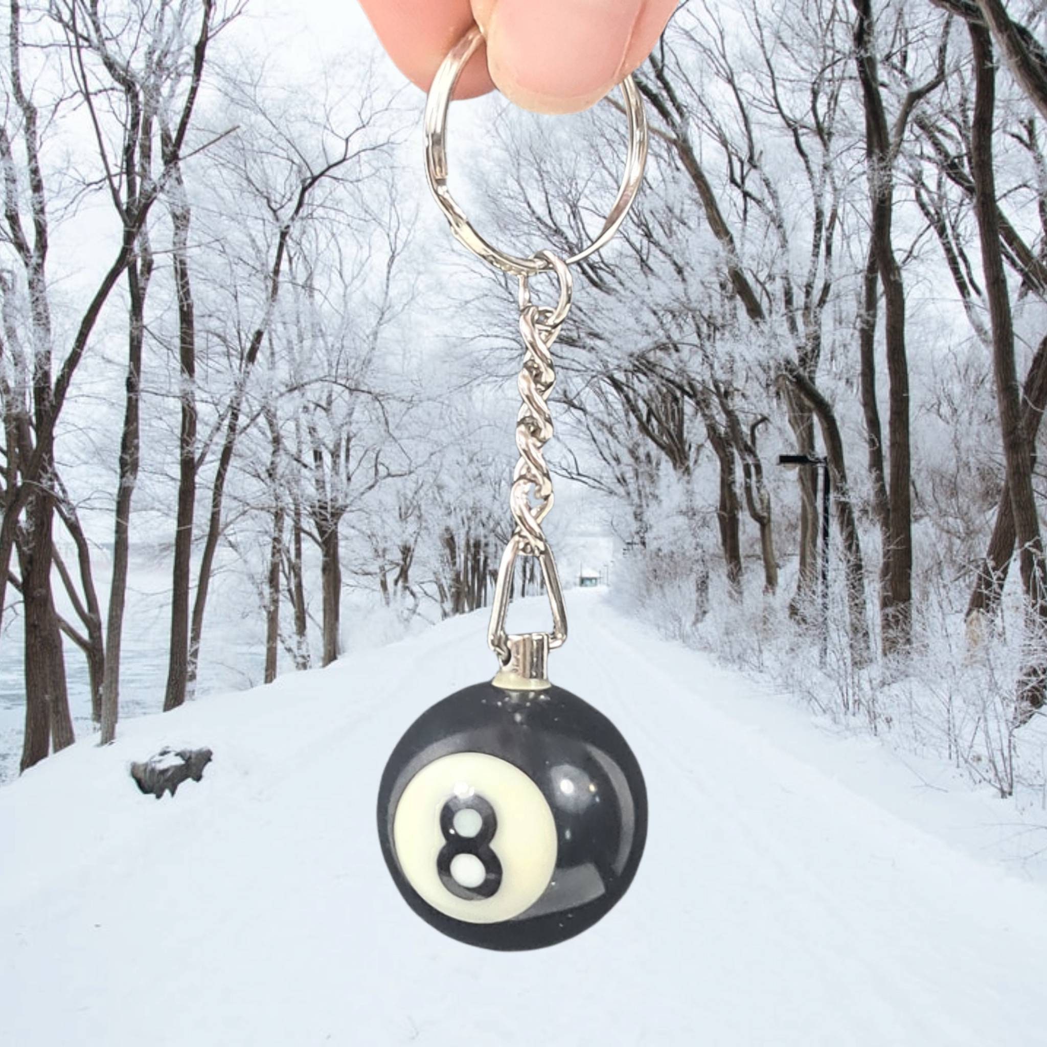 8-ball Keyring Vintage Collectible Retro Kitsch Accessories Eight Ball ...