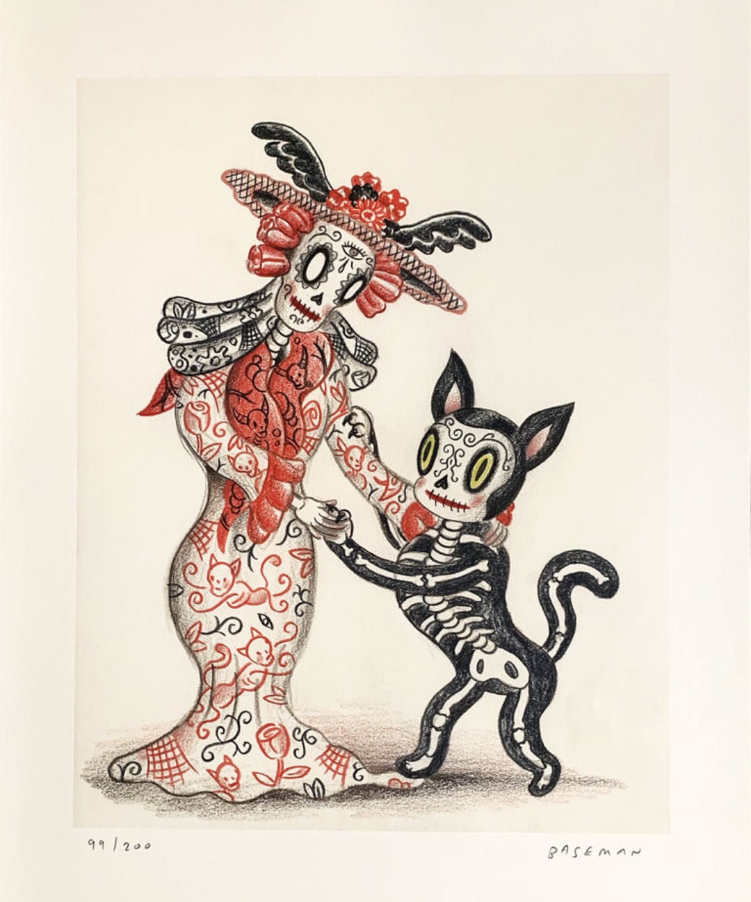 Gary Baseman Limited Edition Print Signed & Numbered 17x14 catrin and ...