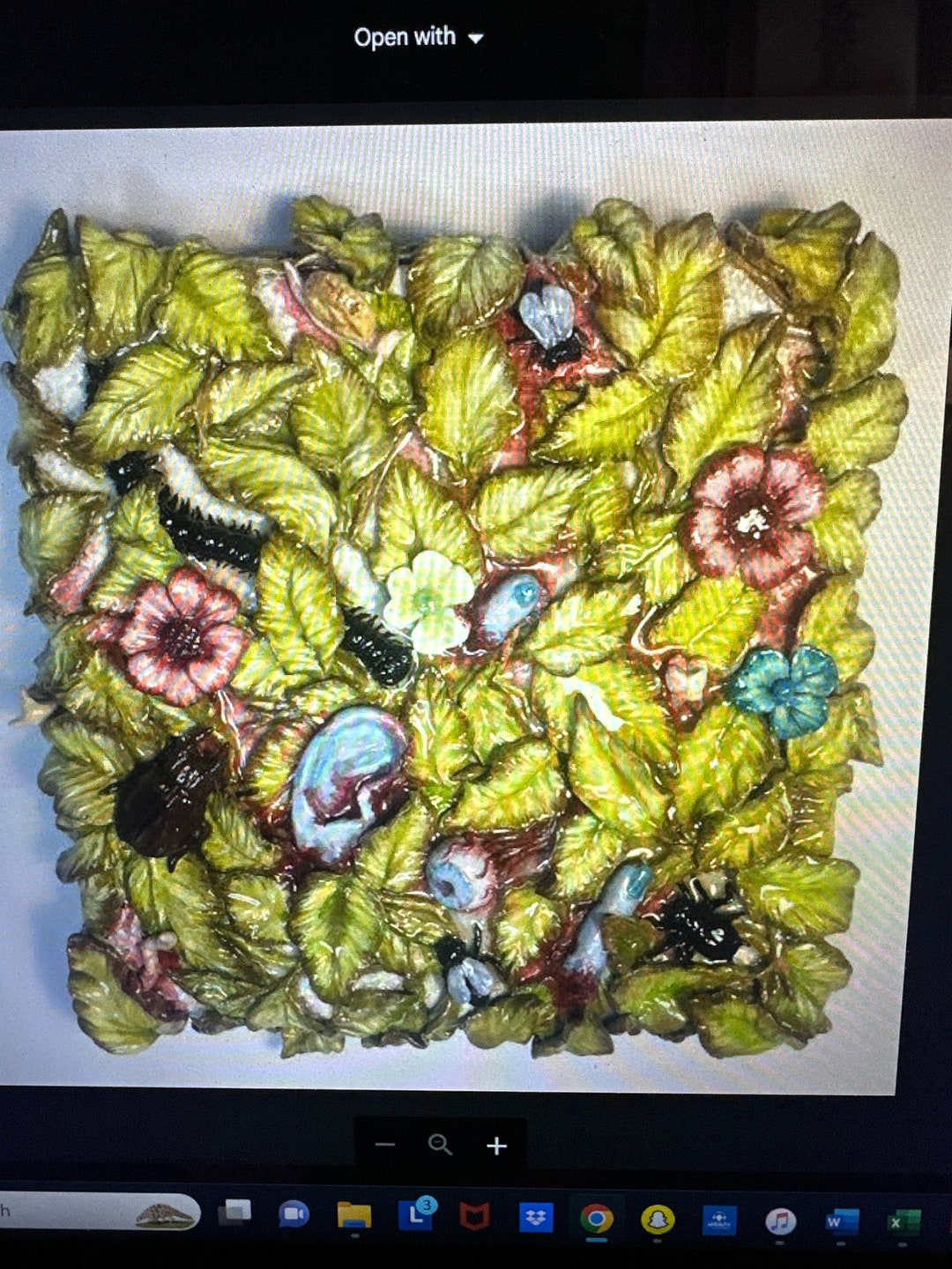 Elizabeth Mcgrath OOAK 2D Epoxy Clay Sculpture "into the Woods" 12"x12 ...