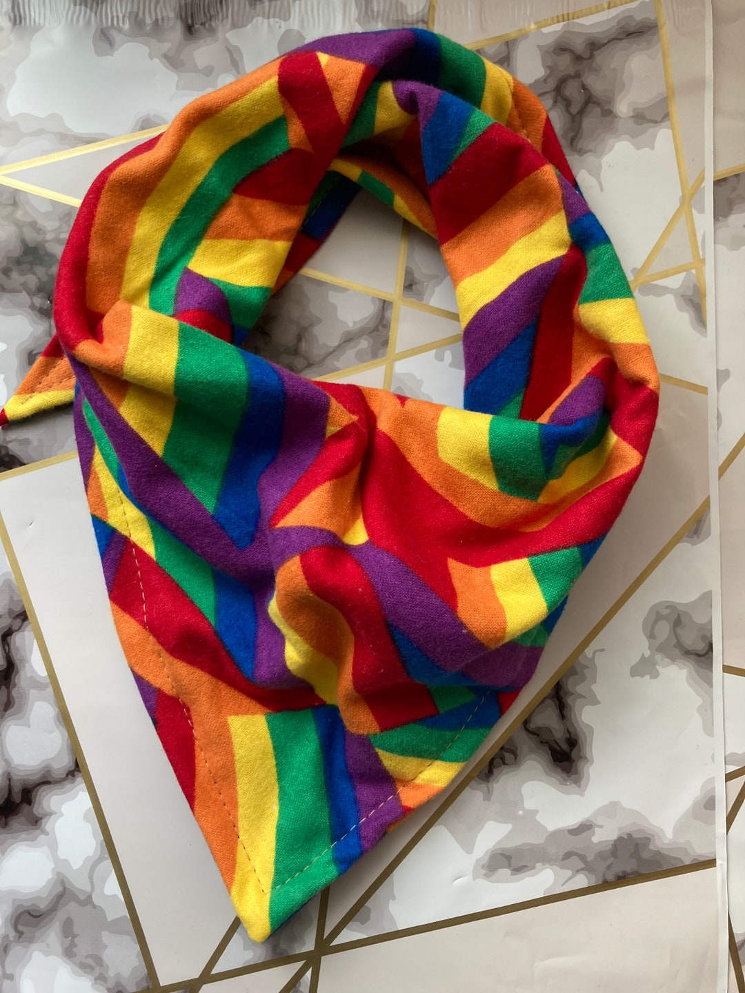 Rainbow Pride Flannel Cotton Pet Bandana/scarf - Etsy