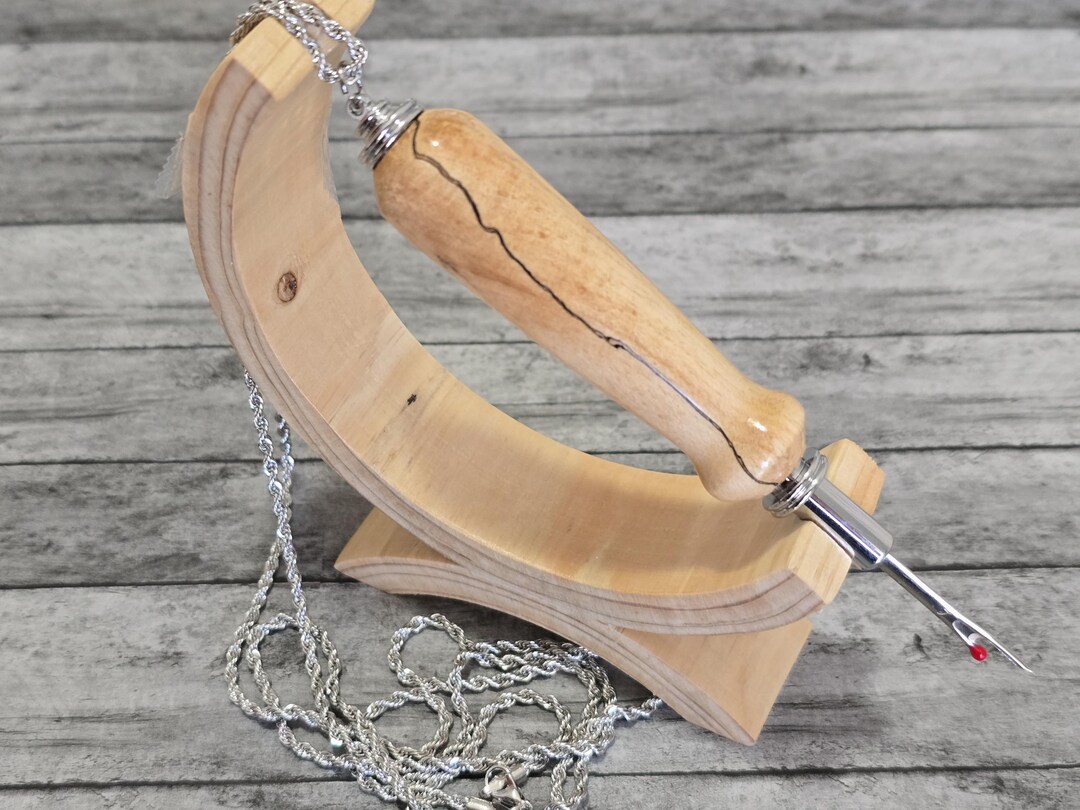 Handcrafted Spalted Maple Wood Handle Seam Ripper Necklace With 36 ...