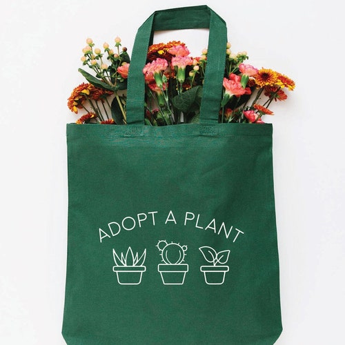 Adopt a Plant Tote Bag Choose Size and Color - Etsy