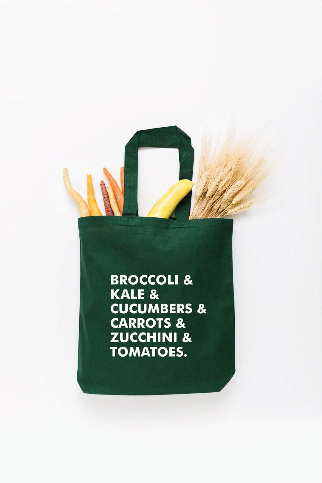 Veggie List Tote Bag, Choose Size and Color - Etsy