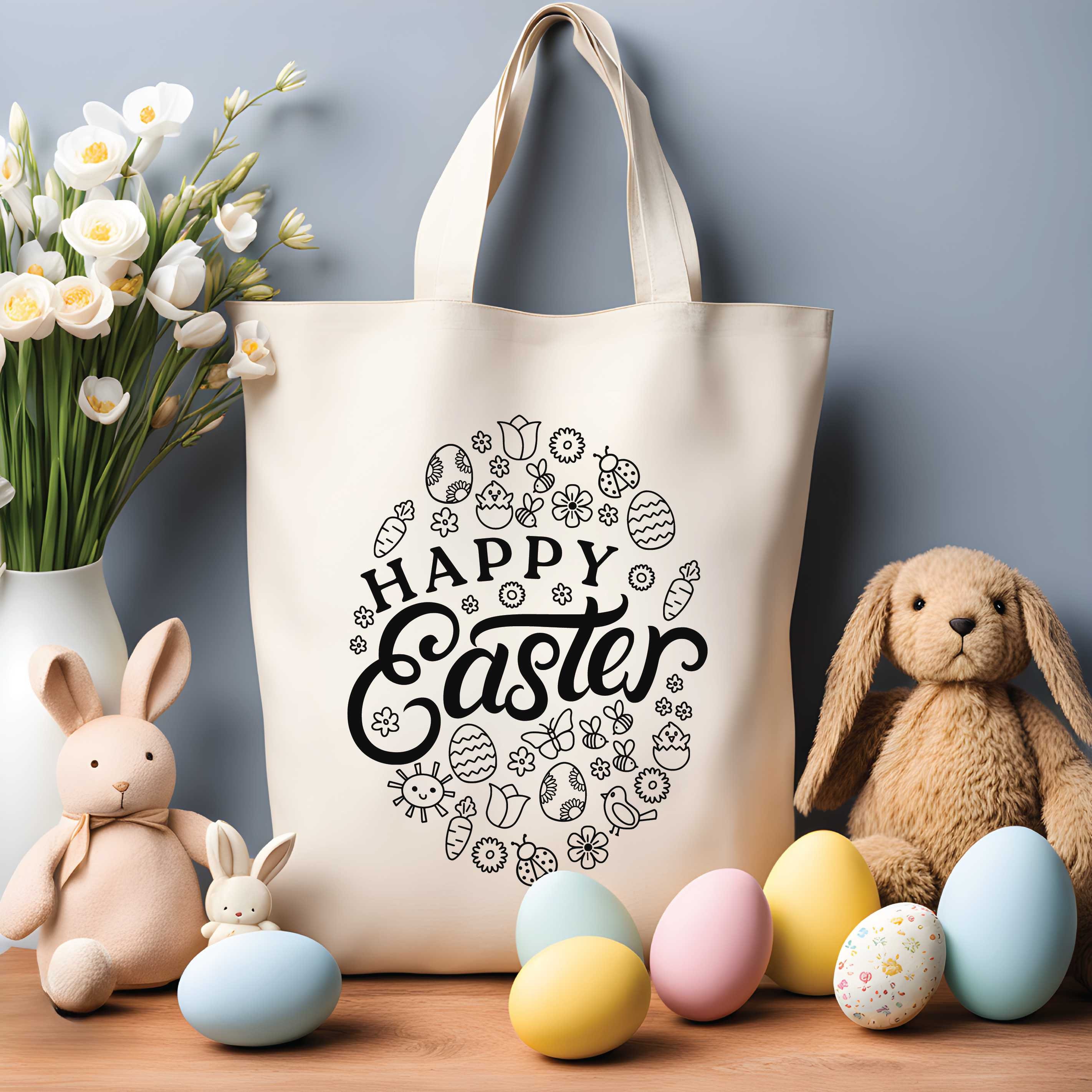 Happy Easter Bag - Etsy