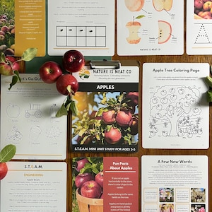 Apples Mini Unit Study Ages 3-5, Fall Printable, Autumn, STEAM, Apple ...