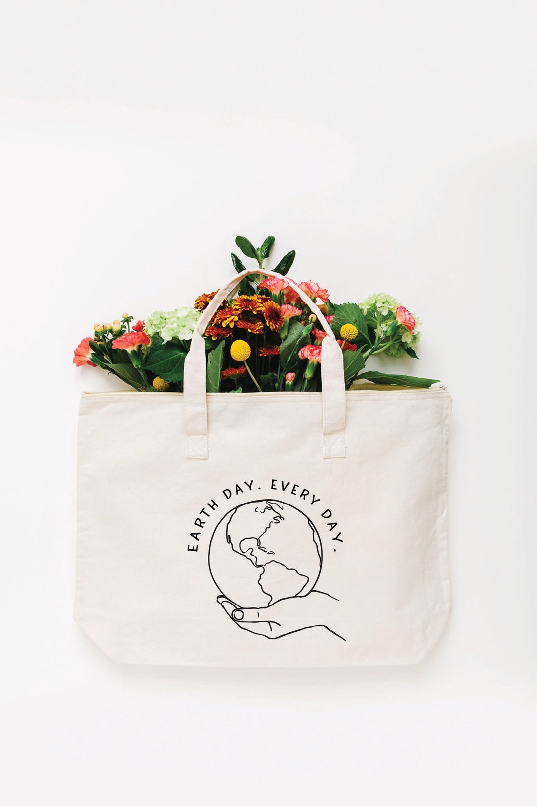 Earth Day Every Day Tote Bag Earth Day Bag Choose Size and - Etsy