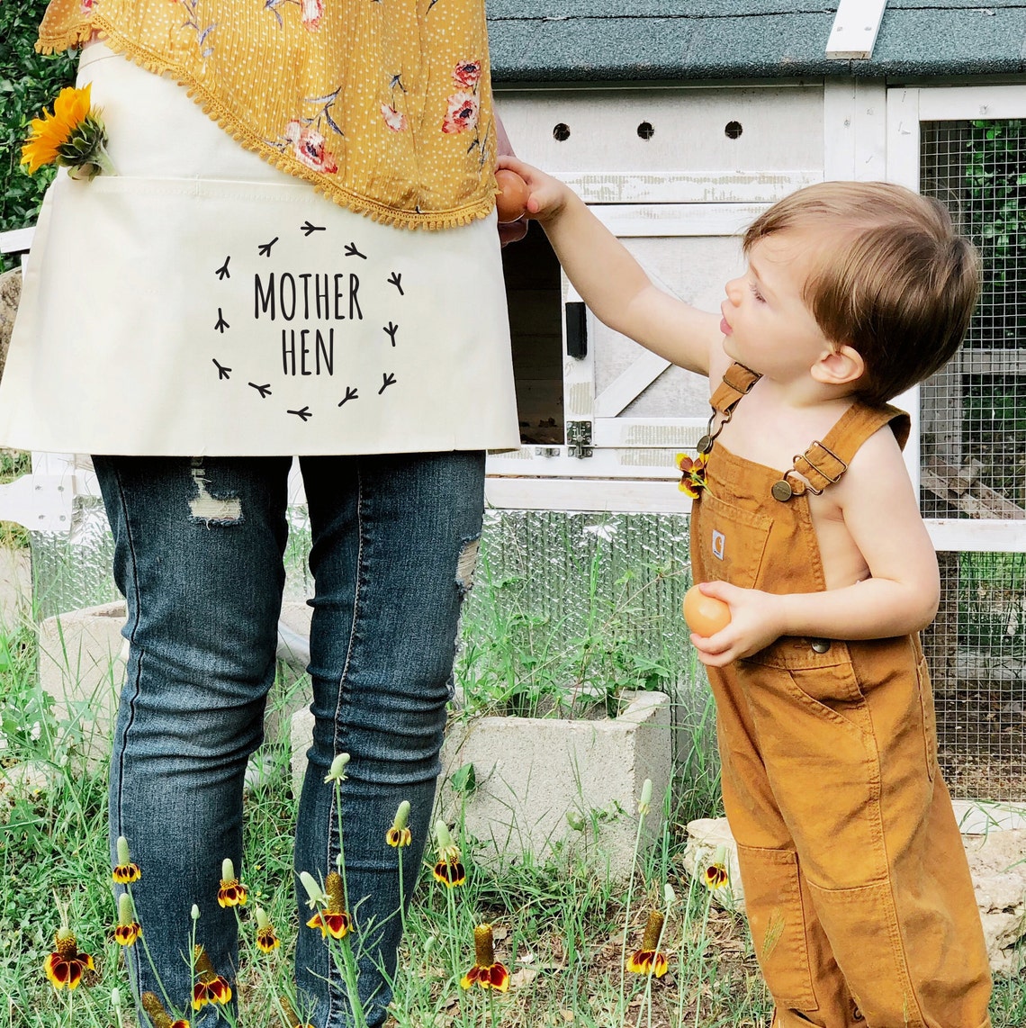 Mother Hen Waist Apron, Egg Apron, Gardening Apron, Chicken Apron ...