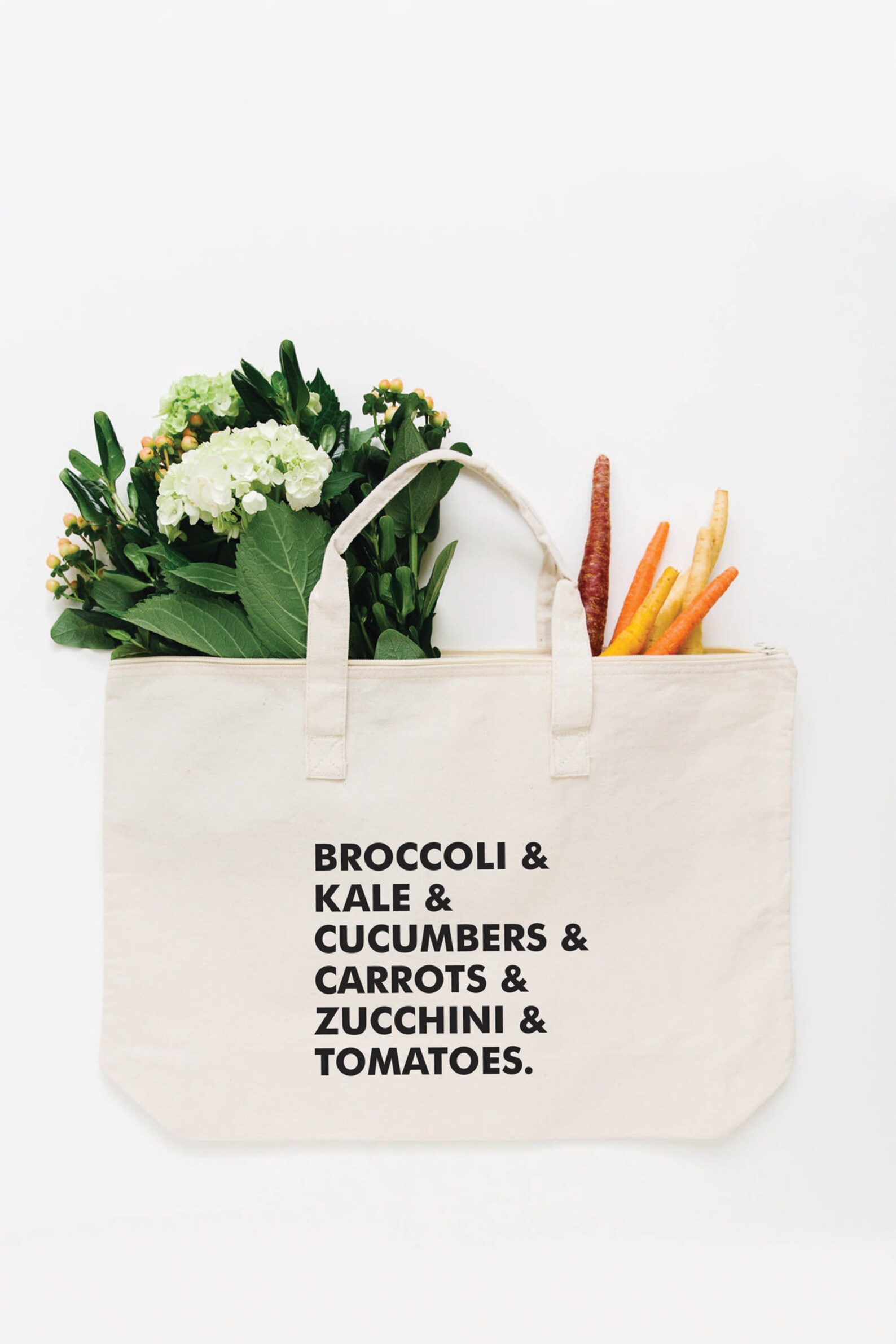 Veggie List Tote Bag, Choose Size and Color - Etsy