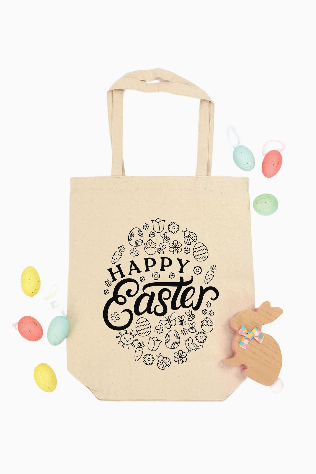 Happy Easter Bag - Etsy