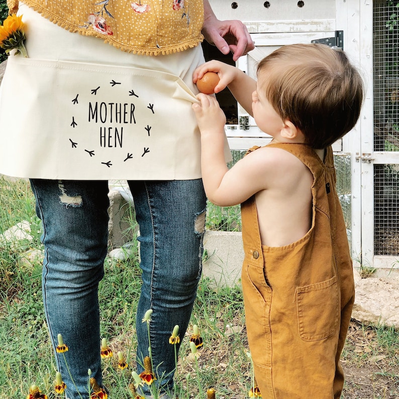 Mother Hen Waist Apron, Egg Apron, Gardening Apron, Chicken Apron ...
