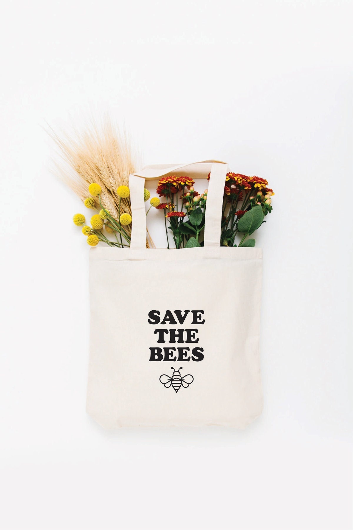 Save the Bees Tote Bag Choose Size and Color - Etsy
